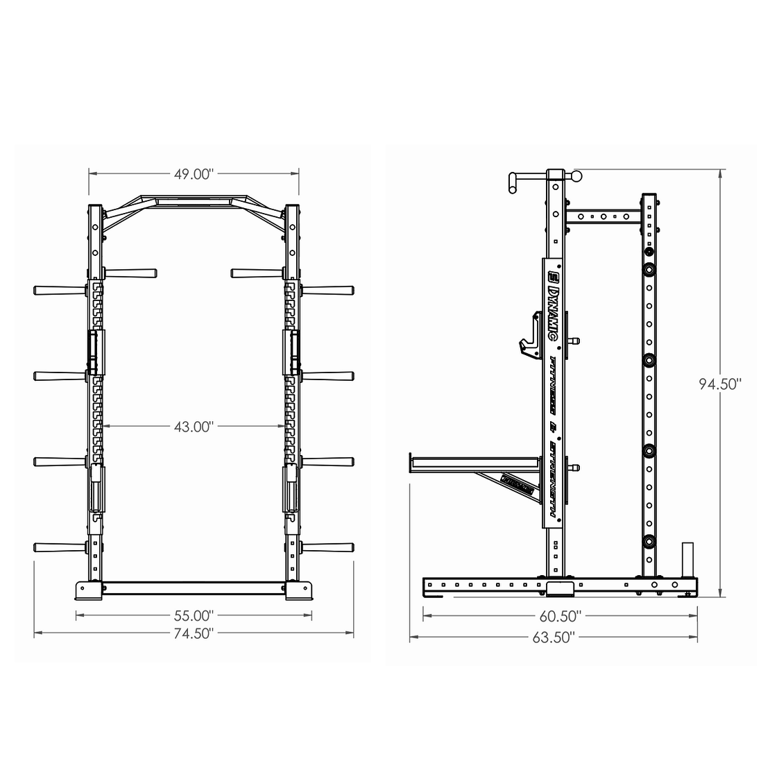 Ultra Pro G2 8' Half Rack – Weight Room Equipment | Bigger Faster Stronger