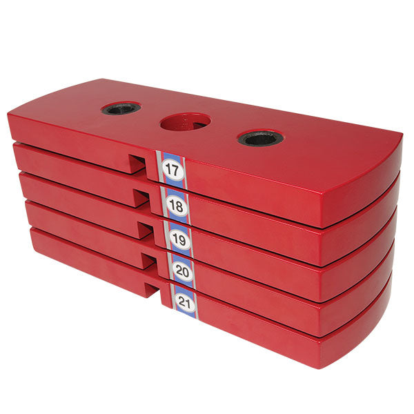 Body-Solid - PREMIUM RED STEEL WEIGHT STACK 50LBS, 5 X 10LB PLATES ...